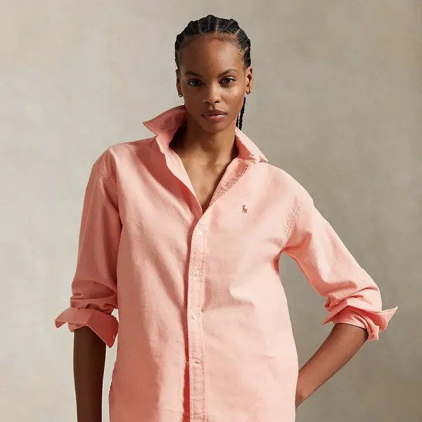 トップス louren peach skin tailor shirt louren peach skin tailor collar shirt（St John's Bay Peach